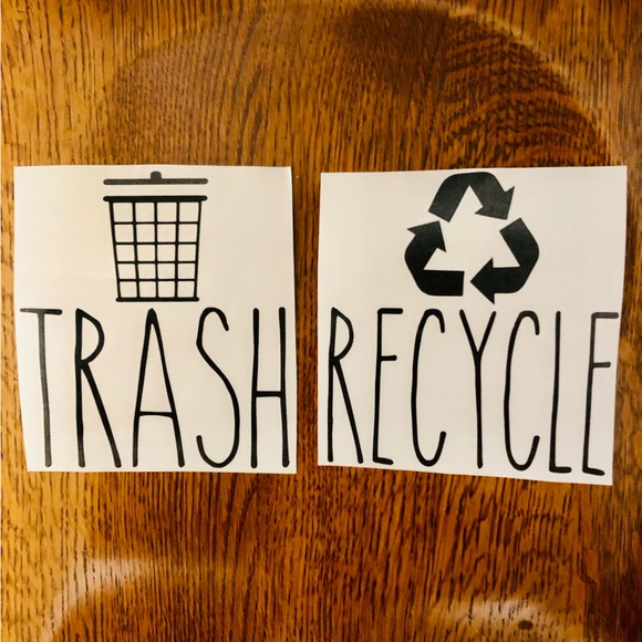 Rae Dunn | Storage & Organization | Trash Recycle Decal Stickers Rae ...
